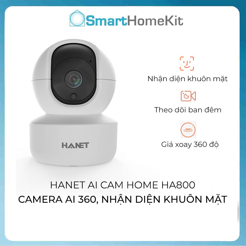 Hanet AI CAM Home HA800 Camera Ai 360 - AI nhận diện khuôn mặt, Xoay ...