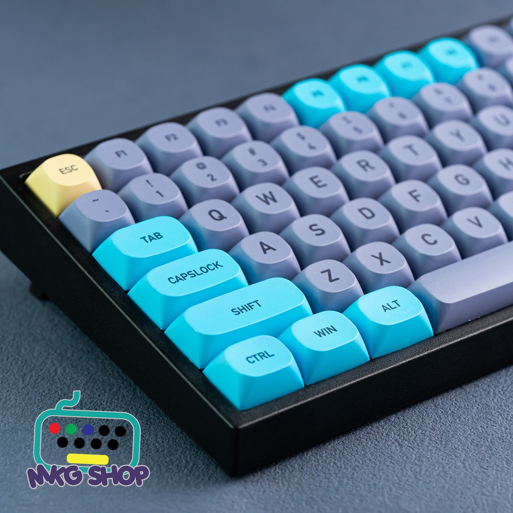 Keycap Blue Cat, nhựa PBT dày in nhiệt dyesub, 126 nút bàn phím cơ, MA ...