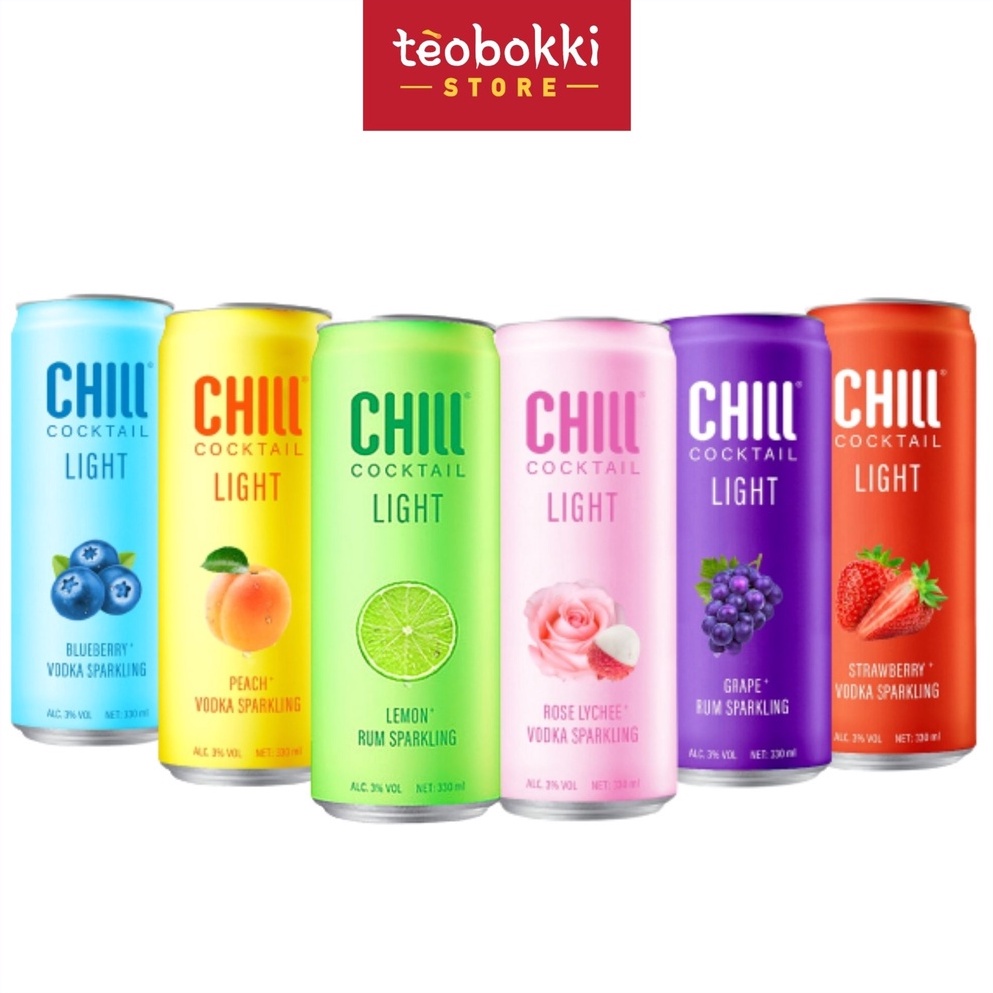 Nước trái cây lên men Chill Cocktail 6 vị lon 330ml | Shopee Việt Nam