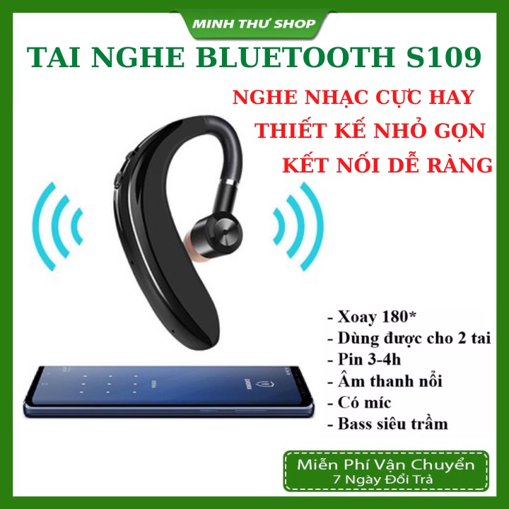 TAI NGHE BLUETOOTH S109 Tai Nghe Không Dây Kết Nối Bluetooth 5.0 Chống ...