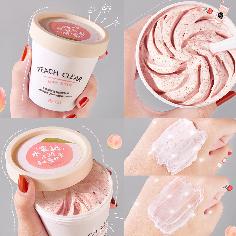 Tẩy da chết body hương đào của Heyxi | Shopee Việt Nam