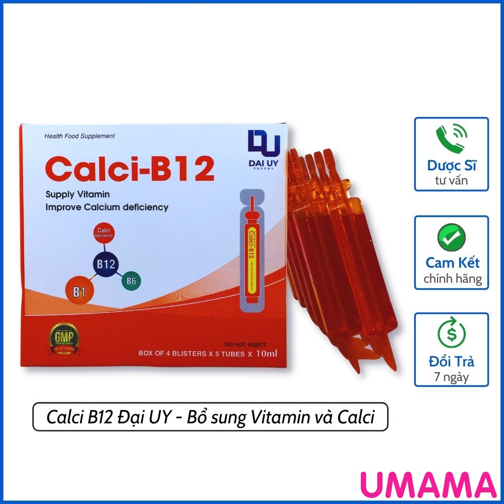 Hộp 20 ống Calci B12 10ml - Bổ sung vitamin - Cải thiện tình trạng thiếu calci cho bé | Shopee ...