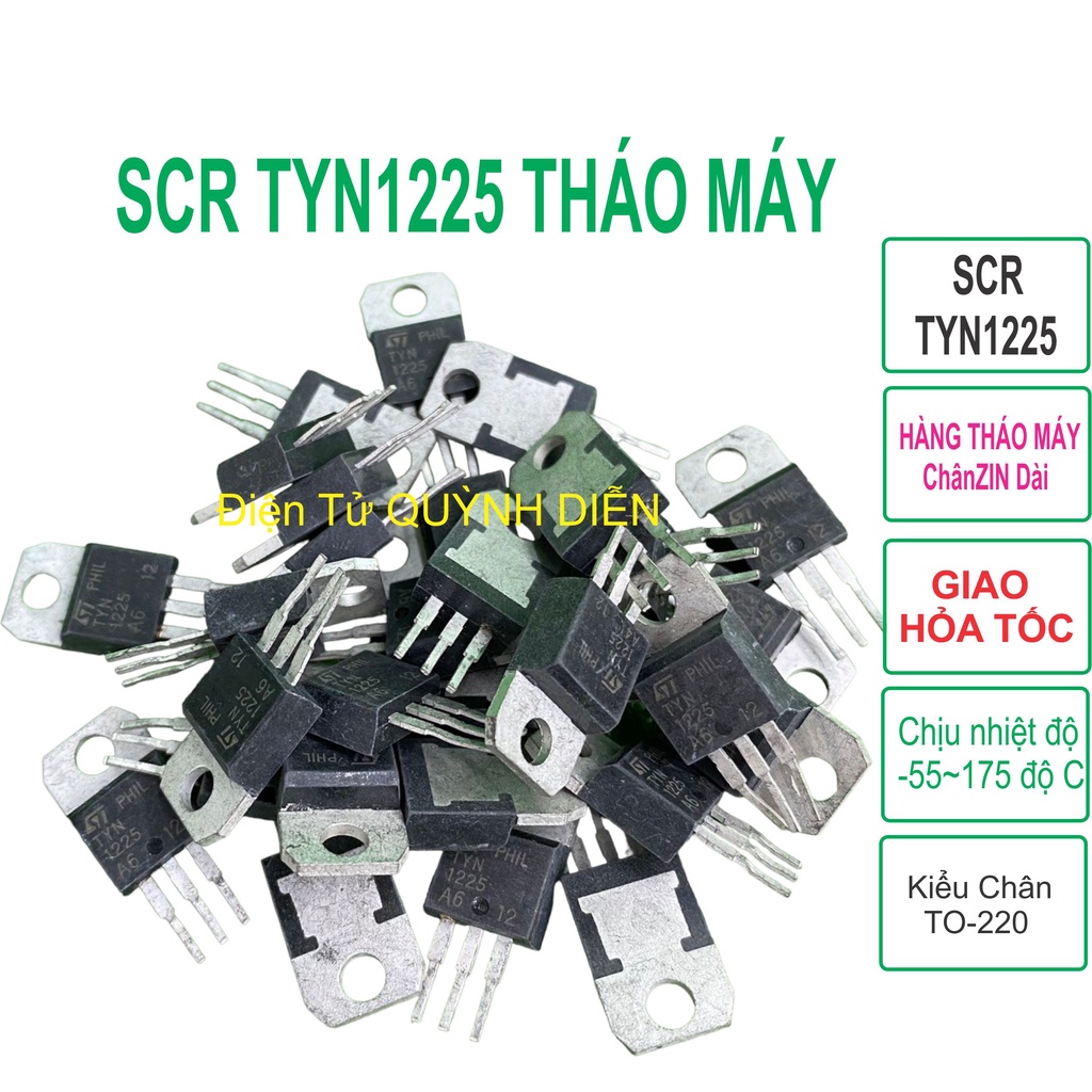 TYN1225 - SCR thysitor 25A 1200V hàng tháo máy chân dài Combo 5 Con ...