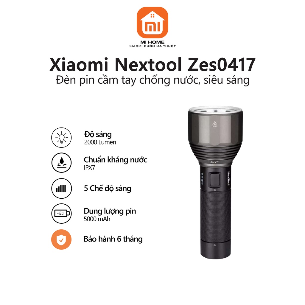 Đèn pin siêu sáng Xiaomi Nextool ZES0417 | Shopee Việt Nam