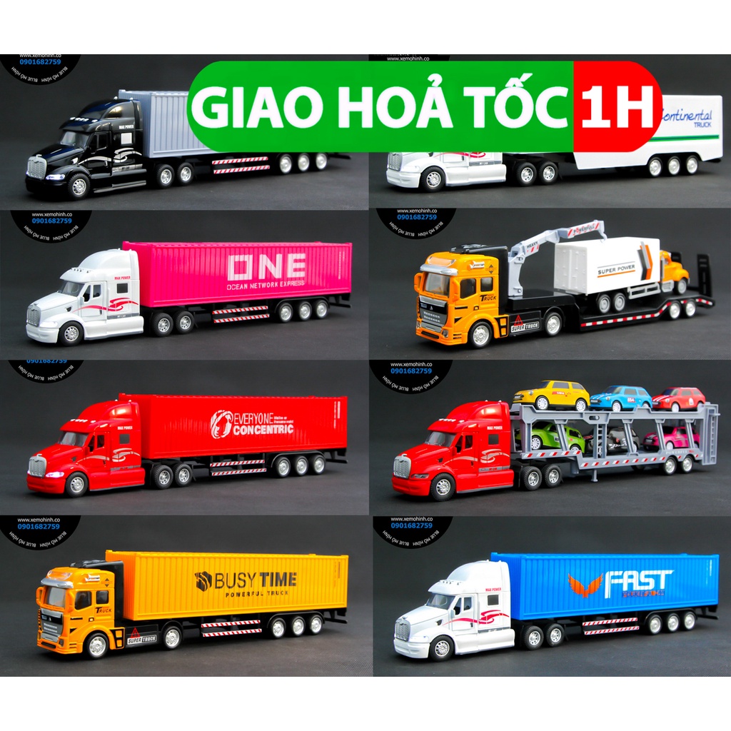 Xe mô hình đầu kéo container đầu xe bằng kim loại | Shopee Việt Nam