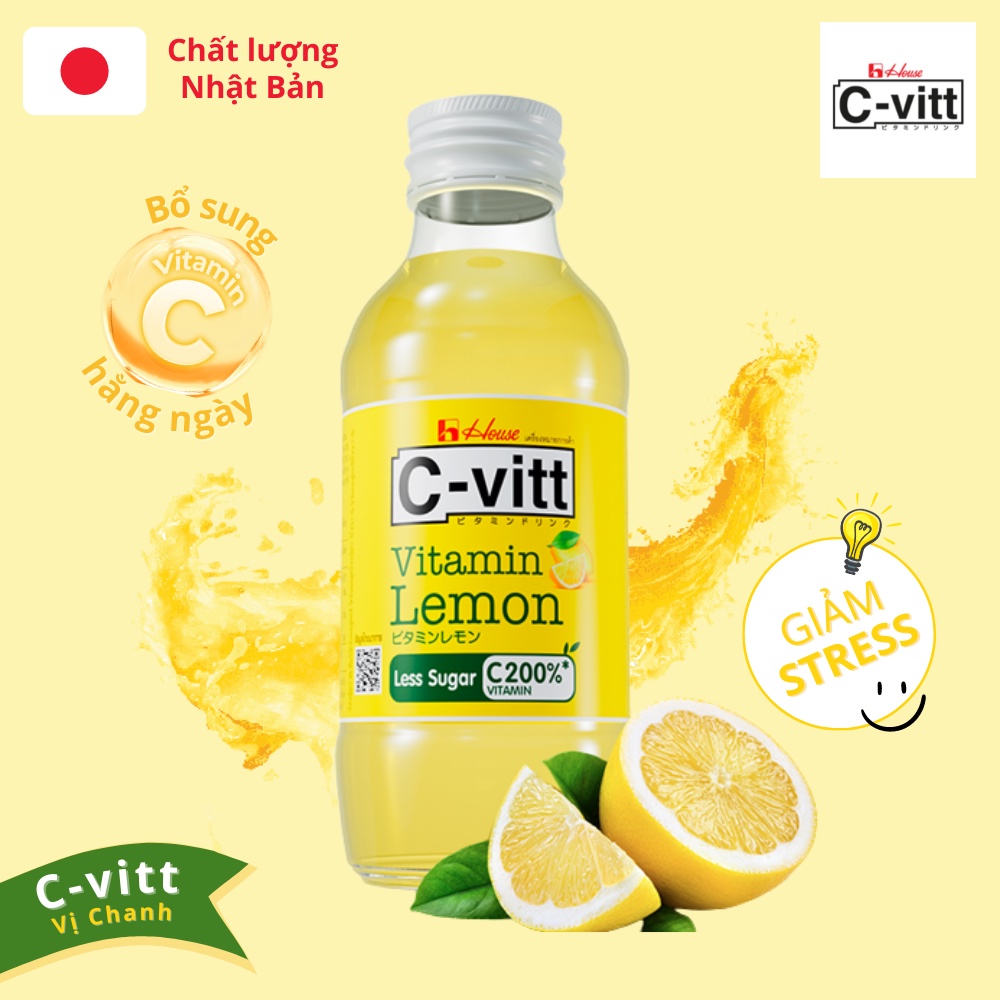 TPBS Nước chanh vitamin C C-VITT - Bổ sung Vitamin C - Tăng đề kháng, giảm stress, sáng da tự ...