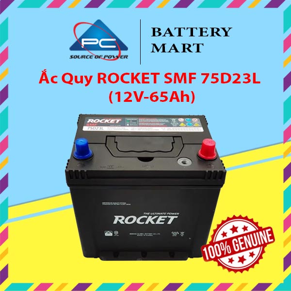 Bình Ắc Quy 12V-65Ah, Ắc Quy ROCKET SMF 75D23L | Shopee Việt Nam