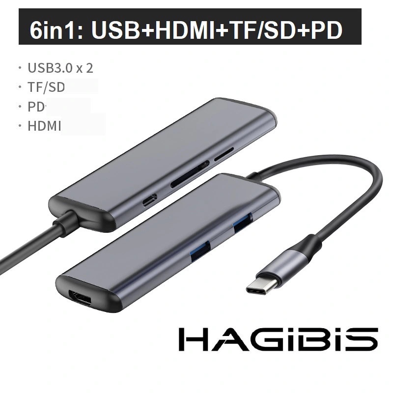 Hub chuyển đổi Hagibis 6in1 USB-C U39-PDMI chính hãng | Shopee Việt Nam