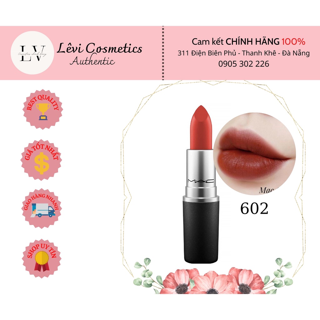 [CHÍNH HÃNG] Son thỏi Mac Matte Lipstick 602 Chili | Shopee Việt Nam