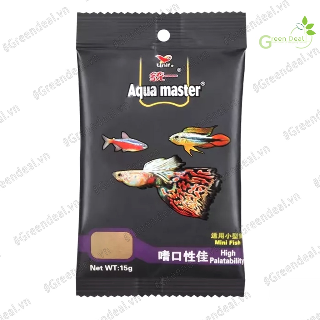AQUA MASTER - Mini Fish Food (Gói 15 gram) | Thức ăn cám hạt mịn hỗ trợ ...