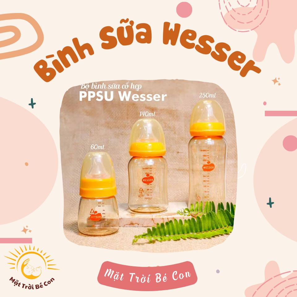 Bình Sữa Wesser PPSU Cổ Hẹp 60ml/140ml/250ml | Shopee Việt Nam