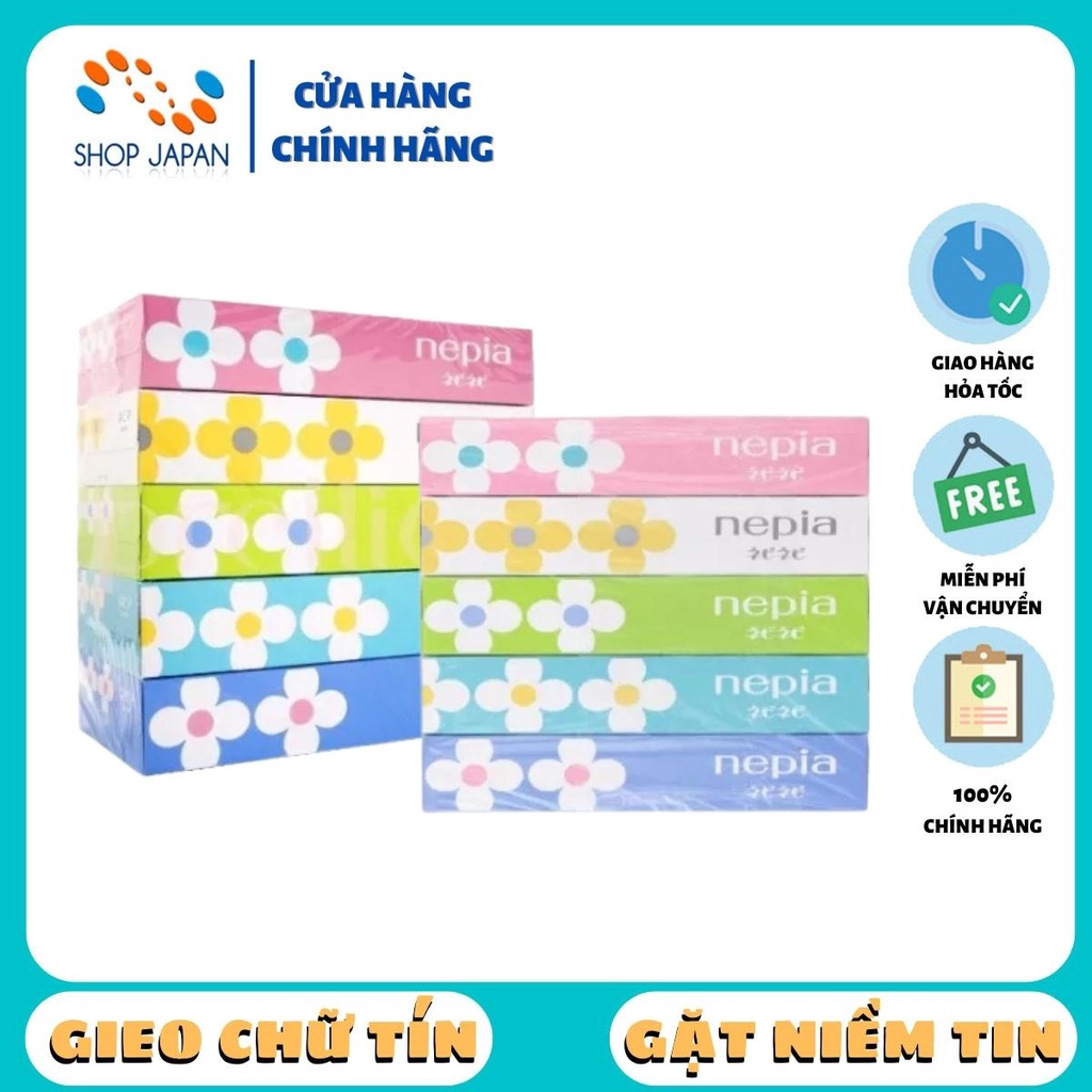 Giấy Ăn Nepia 150 tờ 2 lớp Nội Địa Nhật Set 5 Hộp - bán theo sét 5 | Shopee Việt Nam