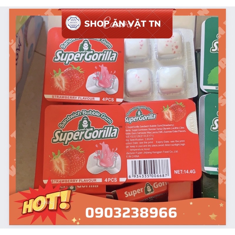 gum cao su super gorilla (vỉ 4 viên) | Shopee Việt Nam