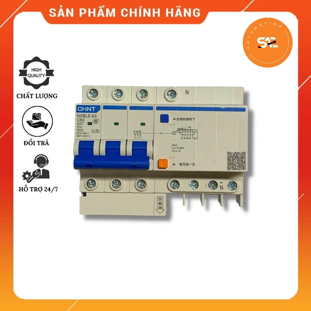 CB chống giật CHINT 3P+N 63A,40A,32A NXBLE, aptomat RCBO chuyên dùng cho hộ gia đình | Shopee ...