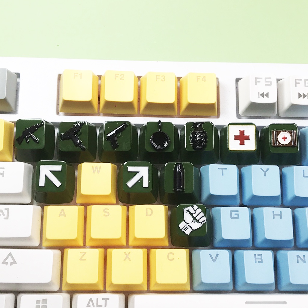 Bộ keycaps PUBG, size 1u, hồ sơ SA, nút bàn phím resin thủ công, Cherry ...