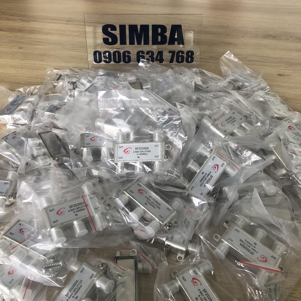 01 Bộ chia tivi 4 đường trong nhà, tivi, chia truyền hình cáp, 5 ...