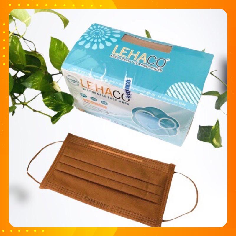 [Mua nhiều giá tốt] Khẩu trang y tế cao cấp LEHACO full nâu AN TOÀN ...