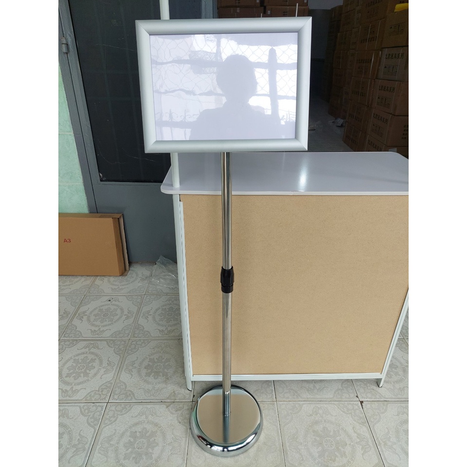 Kệ menu đứng inox bảng chỉ dẫn size A3 A4 | Shopee Việt Nam