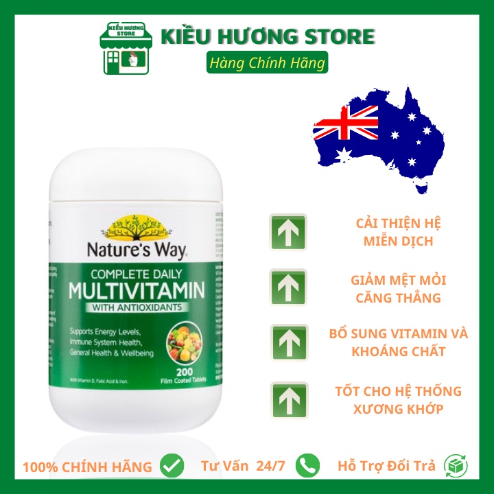 Vitamin Tổng Hợp Úc - Nature’s Way Complete Daily Multivitamin 200 Viên ...