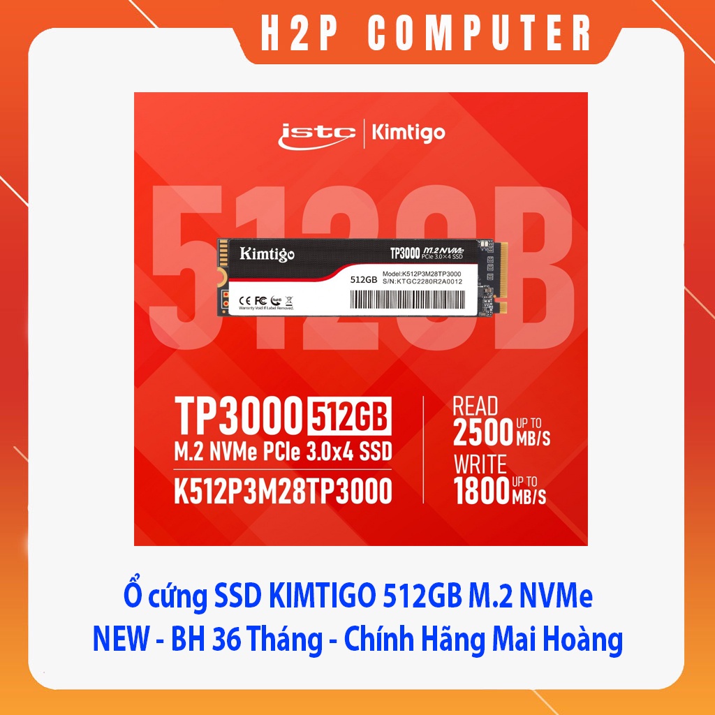 Ổ cứng SSD KIMTIGO 512GB M.2 NVMe TP3000 2280 _K512P3M28TP3000 | Shopee ...
