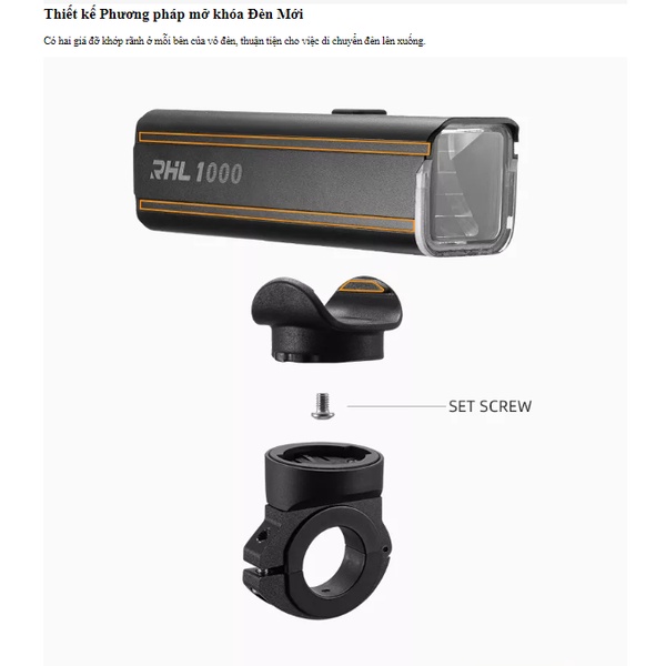 ĐÈN rockbros rhl 1000 lumen -ĐÈN PIN XE ĐẠP SIÊU SÁNG 1000LM-- r3 1500 ...