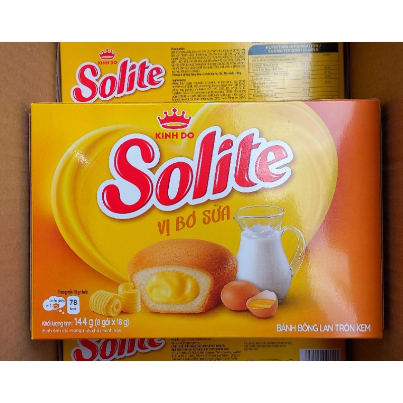 Bánh Bông Lan Solite Tròn Bơ Sữa 144gam | Shopee Việt Nam
