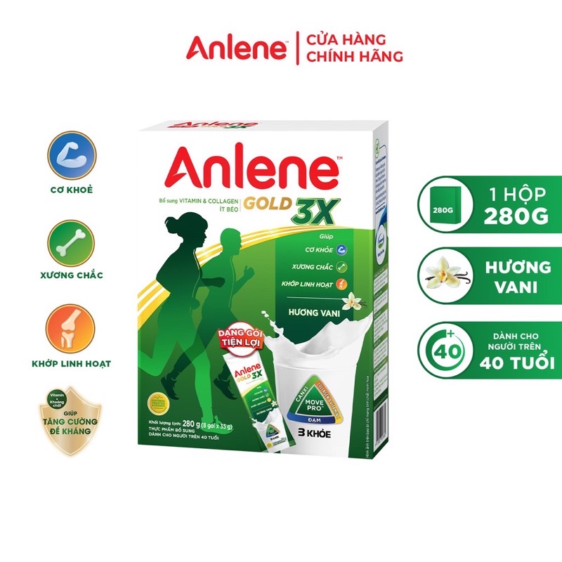 Sữa bột Anlene gold 3x 280g (8x35 gram) | Shopee Việt Nam