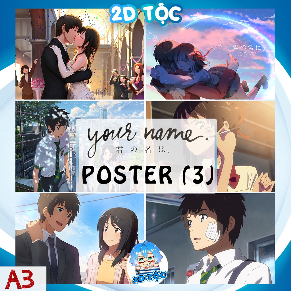 Poster A3 Anime Kimi no Na wa Your Name (3) – 2D Tộc Shop | Shopee Việt Nam