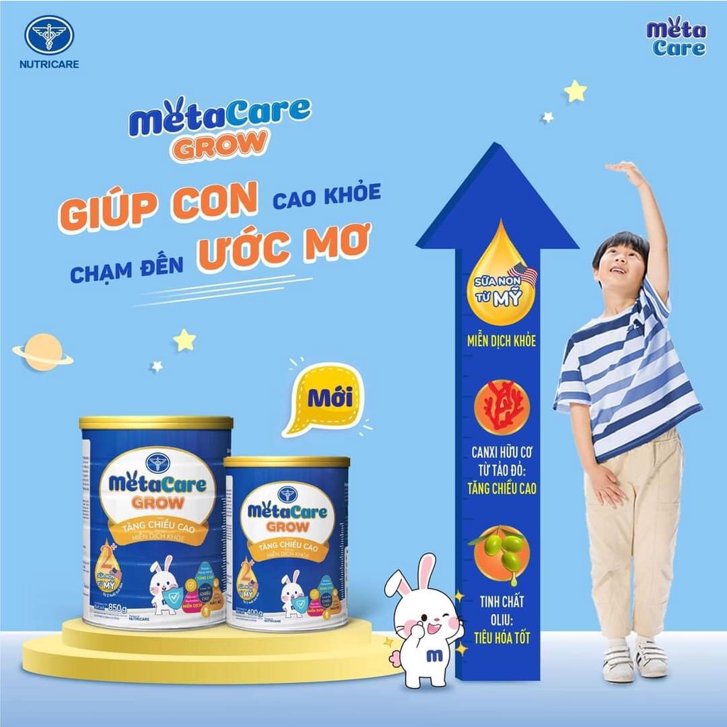 Mẫu mới/ Sữa bột Metacare grow Số 0+,1+,2+ loại 400/ 850 gam. | Shopee Việt Nam