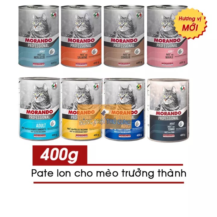 Pate Morando Cho Mèo Lon 400g - Đủ Vị | Shopee Việt Nam