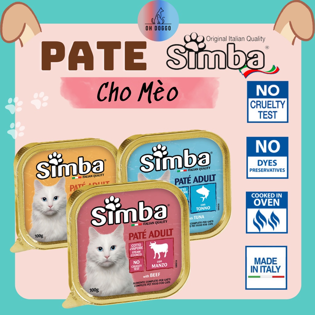 (NHIỀU LOẠI) Pate cho mèo Simba 100g | Shopee Việt Nam