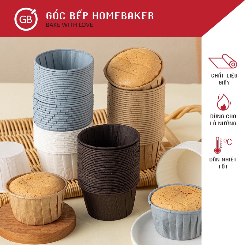 25 Cốc Nướng Bánh Nhám Xếp Viền - Đế Giấy Nướng - Ly Nướng Cupcake ...