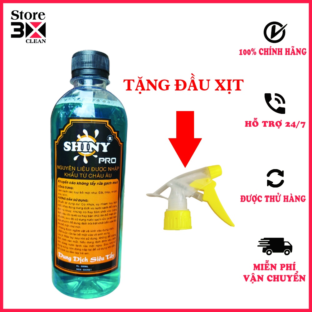 Dung Dịch Nước Vệ Sinh Xe Máy Không Chạm Tẩy Rỉ Sét Siêu Nhanh Shiny Pro 500ml | Shopee Việt Nam