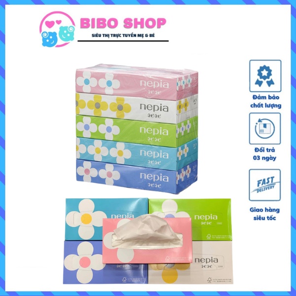 Set 5 Hộp Giấy Ăn Nepia 150 tờ 2 lớp Nội Địa Nhật - Siêu Rẻ | Shopee Việt Nam