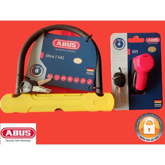 KHÓA XE MÁY ABUS SIÊU CHÔNG TRỘM CHỮ U 402, KHÓA PHANH ĐĨA ABUS 303 ...