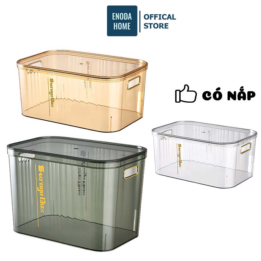 Hộp Đựng Đồ Trong Suốt Có Nắp ENODA HOME, Khay Đựng Mỹ Phẩm Nhiều Màu Sang Trọng Q062 | Shopee ...
