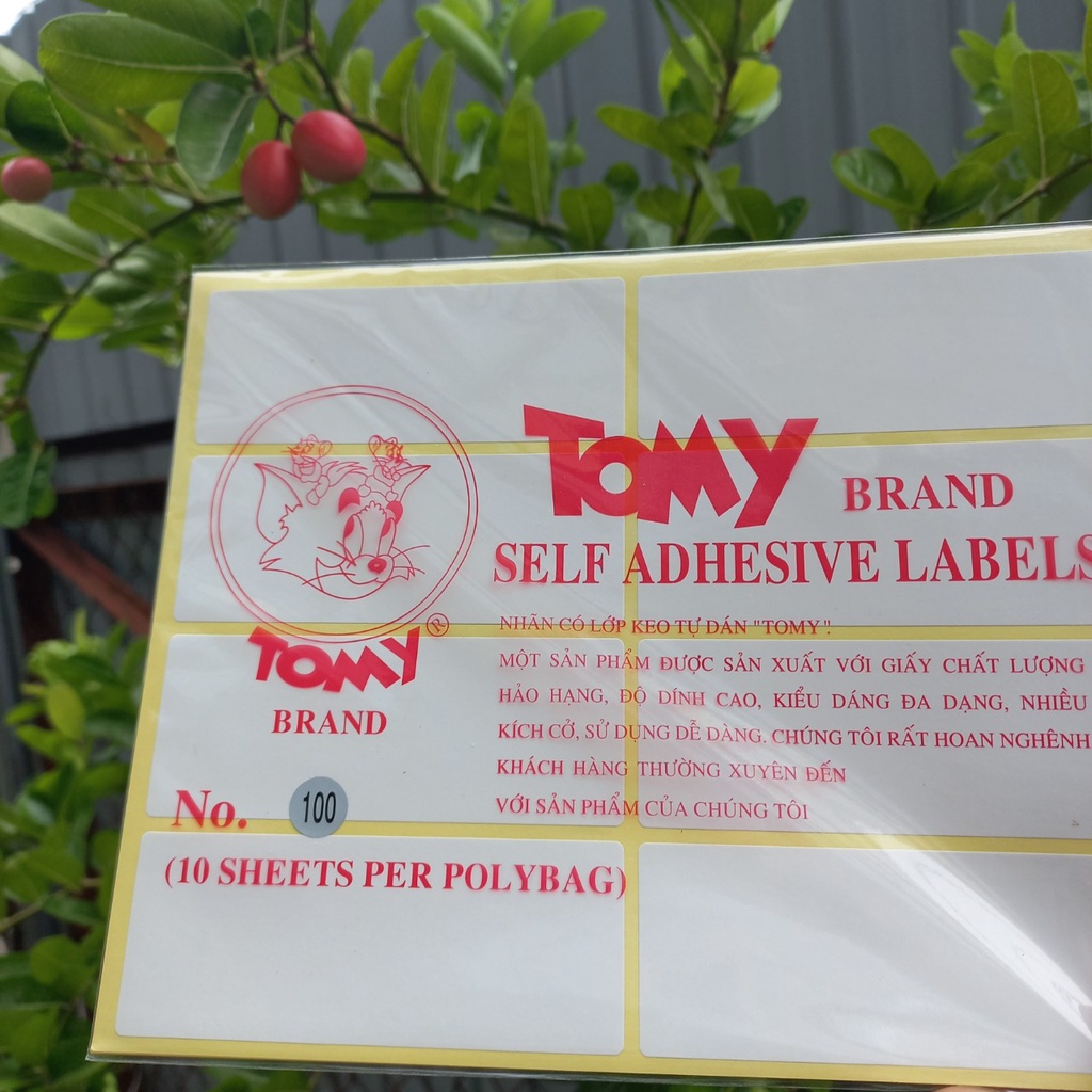 Nhãn có lớp keo tự dán TOMY A5 112 113 114 115 116 117 118 119 120 121 122 123 124 - Giấy Decal ...