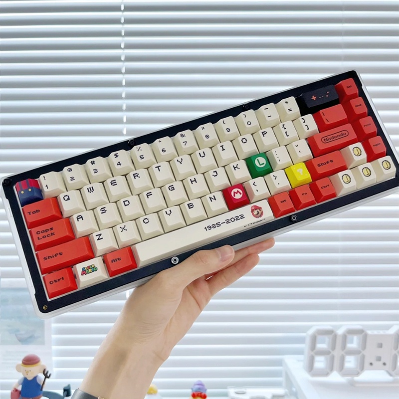 Super Mario keycaps cherry profile Dye-Sublimation PBT keycap for 61/64 ...