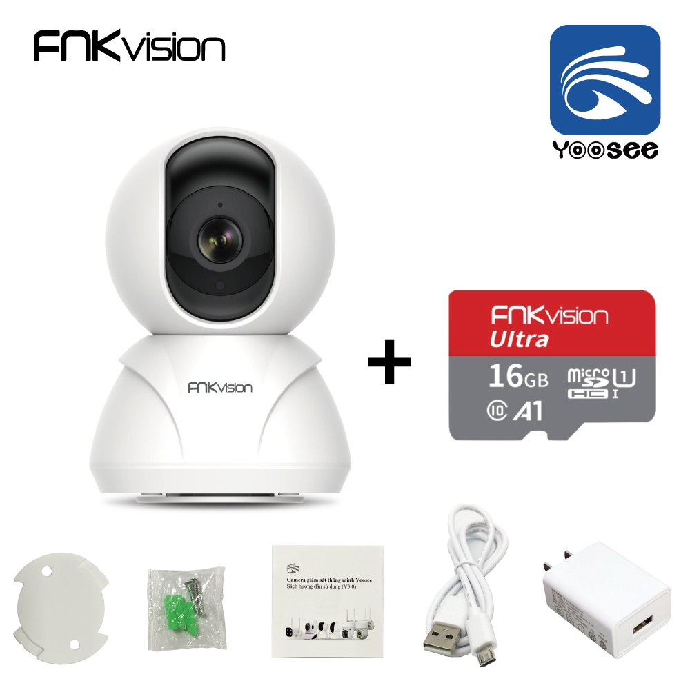 (FNKvision)Camera IP Wifi Yoosee Tiếng Việt quay đêm siêu nét 360 độ phân giải FULL HD 5.0MP ...