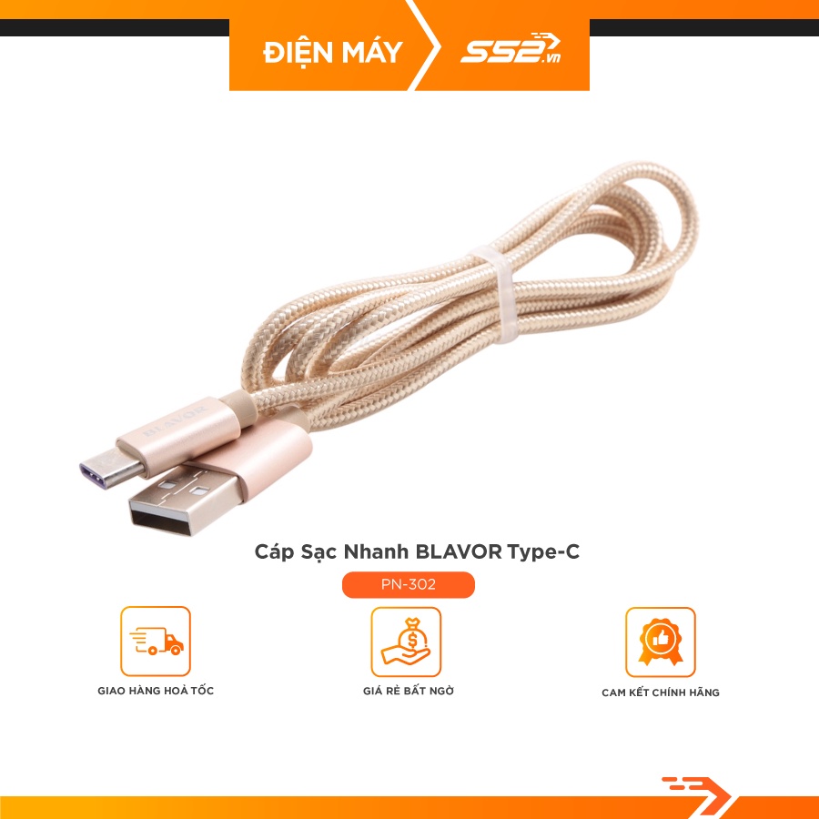 Cáp Sạc Nhanh Blavor Type- C PN-302 - Hàng Chính Hãng | Shopee Việt Nam