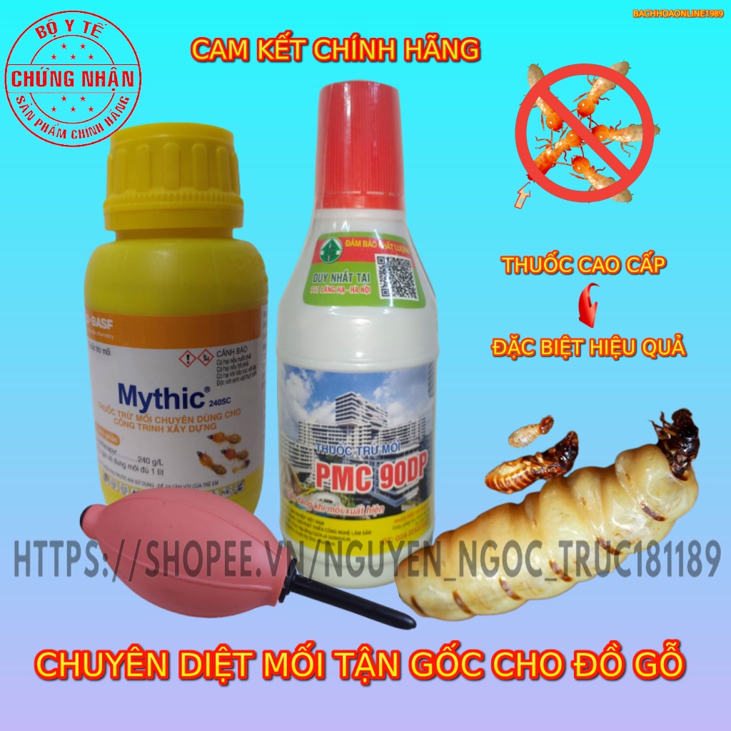 (Chính hãng) Combo thuốc diệt trừ mối tận gốc PMC 90DP 80g & Mythic ...
