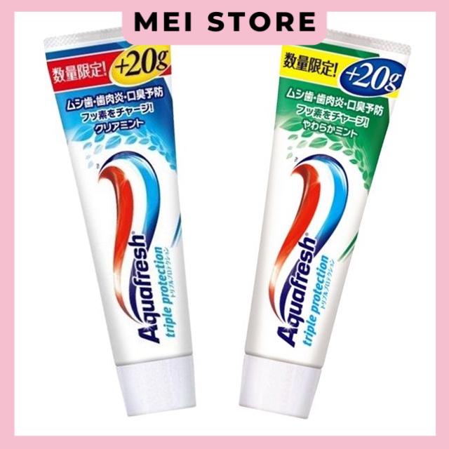 Kem đánh răng AquaFresh +20g The Mát Sáng Răng Triple Protection Nhật Bản - Tuýp 160g | Shopee ...
