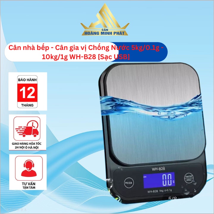 Cân bếp điện tử chống nước 5kg/0.1g - 10kg/1g WH-B28 (có kèm cáp sạc) sạc USB | Shopee Việt Nam