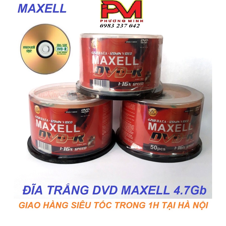 Đĩa DVD-R Maxell 4.7GB trắng loại tốt chật lượng cao | Shopee Việt Nam