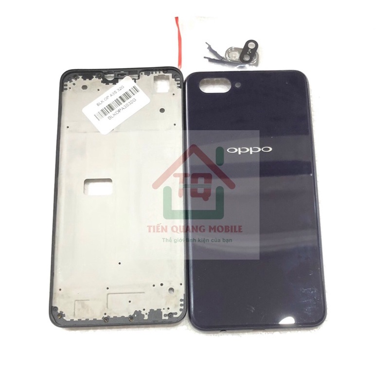 Bộ vỏ Oppo A3S-32GB (gồm vỏ, khung xương, kính cam, nút bấm, khe sim ...