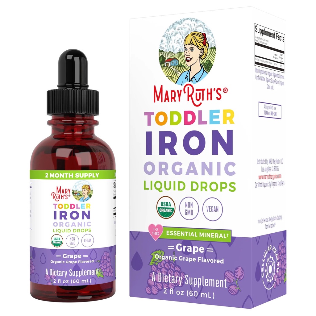 Sắt hữu cơ Mary Ruth's Toddler Organic Liquid Drops, 60ml (1-3y ...