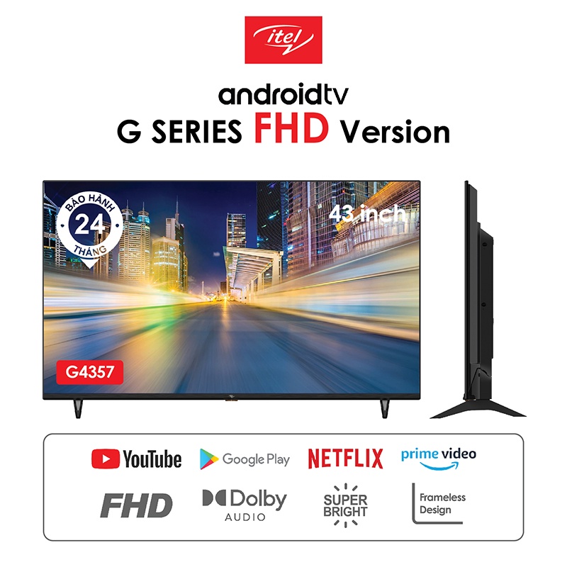 Android Smart FHD Tivi ITEL 43 Inch G4357 - Miễn phí lắp đặt | Shopee ...