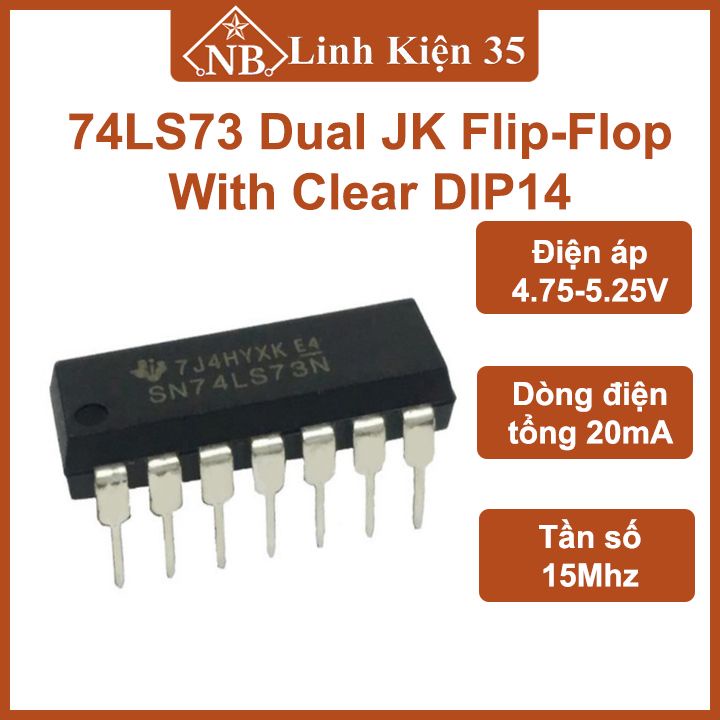 Linh kiện 74LS73 Dual JK Flip-Flop kép chân cắm DIP14 | Shopee Việt Nam