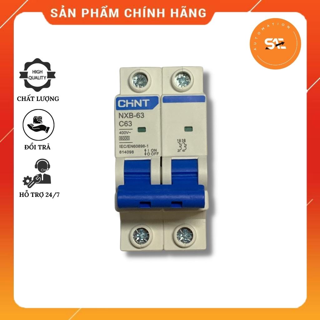 Aptomat CHINT 2 pha 6A/10A/16A/20A/25A/32A/40A/50A/63A NXB-63 cầu dao tự động 2 pha hàng chính ...