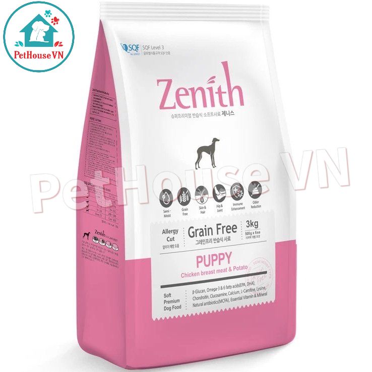 ZENITH DOG - Túi 300G Thức Ăn Hạt Mềm Cho Chó Vị Gà, Cá Hồi & Rau Củ ...